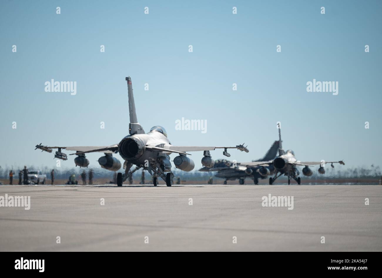 U.S. Air National Guard F-16 Fighting Falcons assigned to the 125th ...