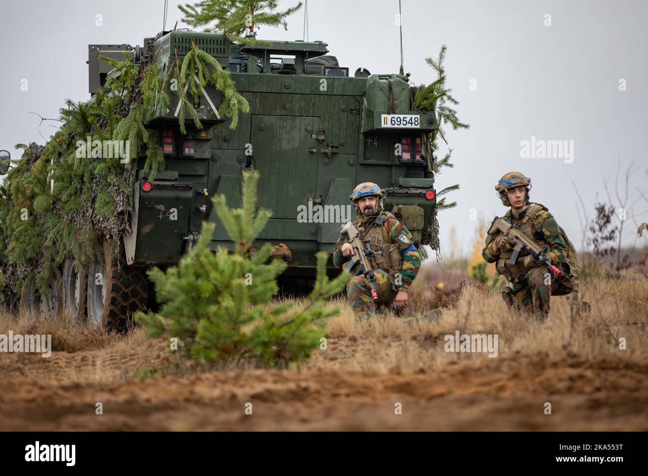 Belgium Armed Forces soldiers engage the enemy during Exercise Iron ...
