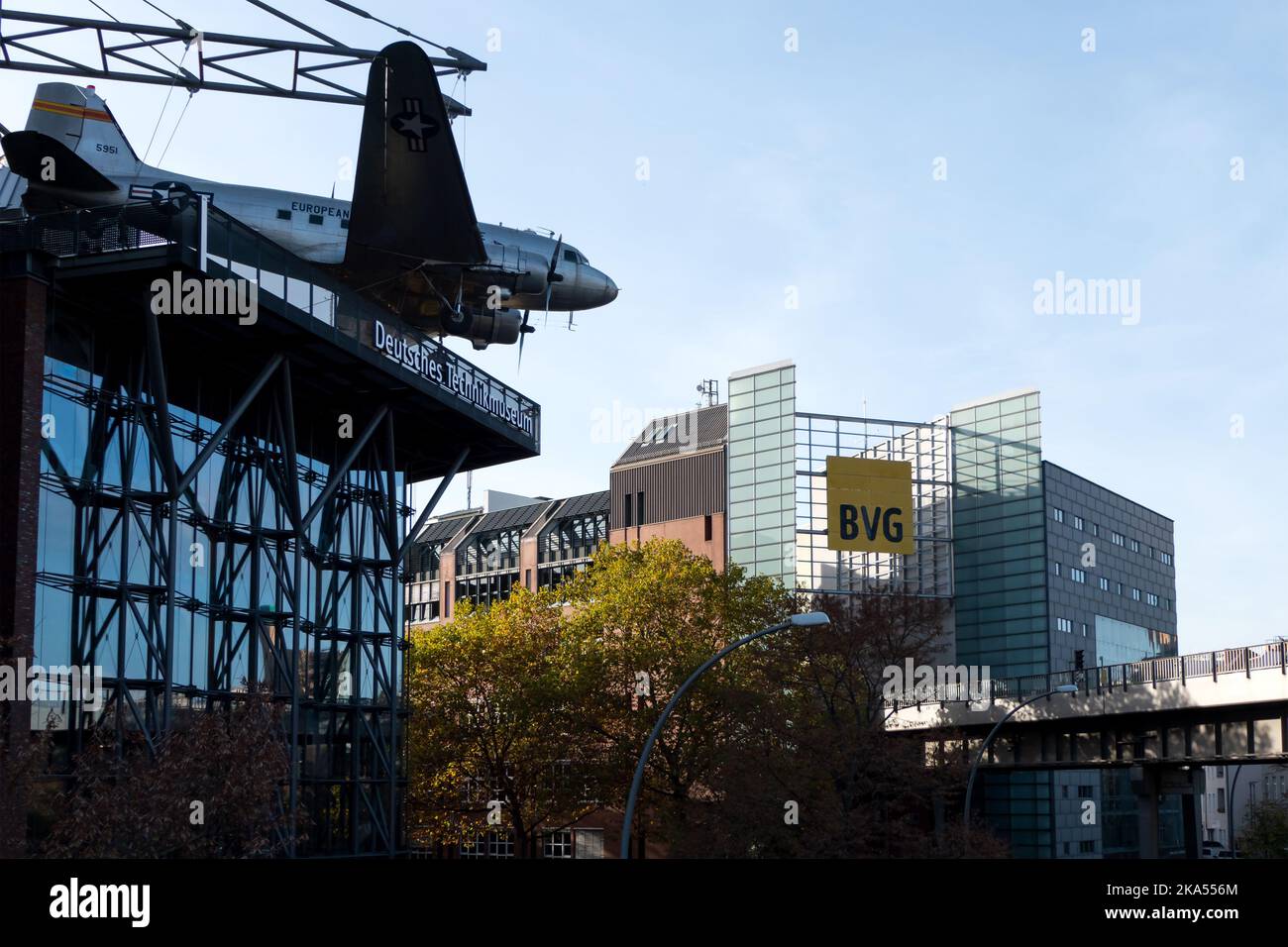 US Air Force Raisin Bomber Upon Deutsches Technikmuseum And BVG Logo In ...