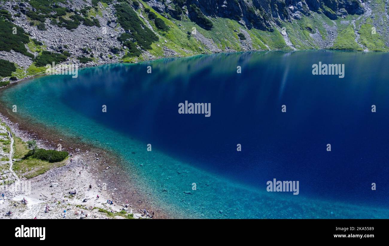 Czarny Staw pod Rysamy or Black Pond lake near the Morskie Oko Mountain ...