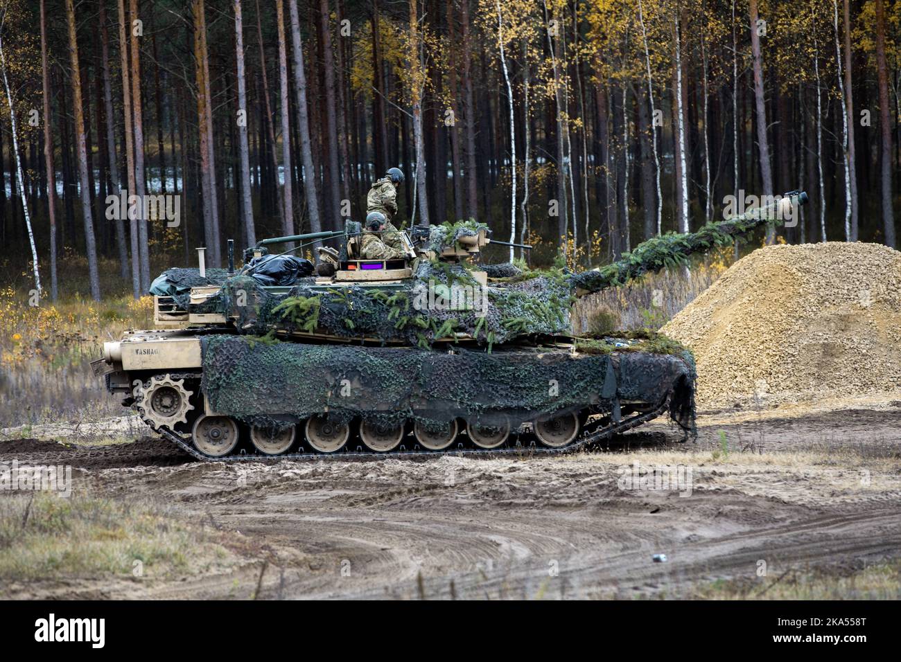 U.S. Soldiers assigned to Ares Company, 1st Battalion, 66th Armored ...