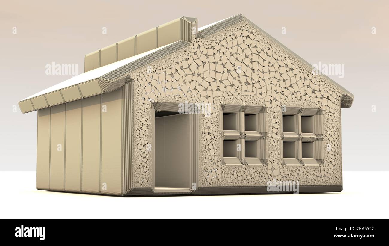 3D Illustration of a house for modern Architects, Artisans, Artists ...