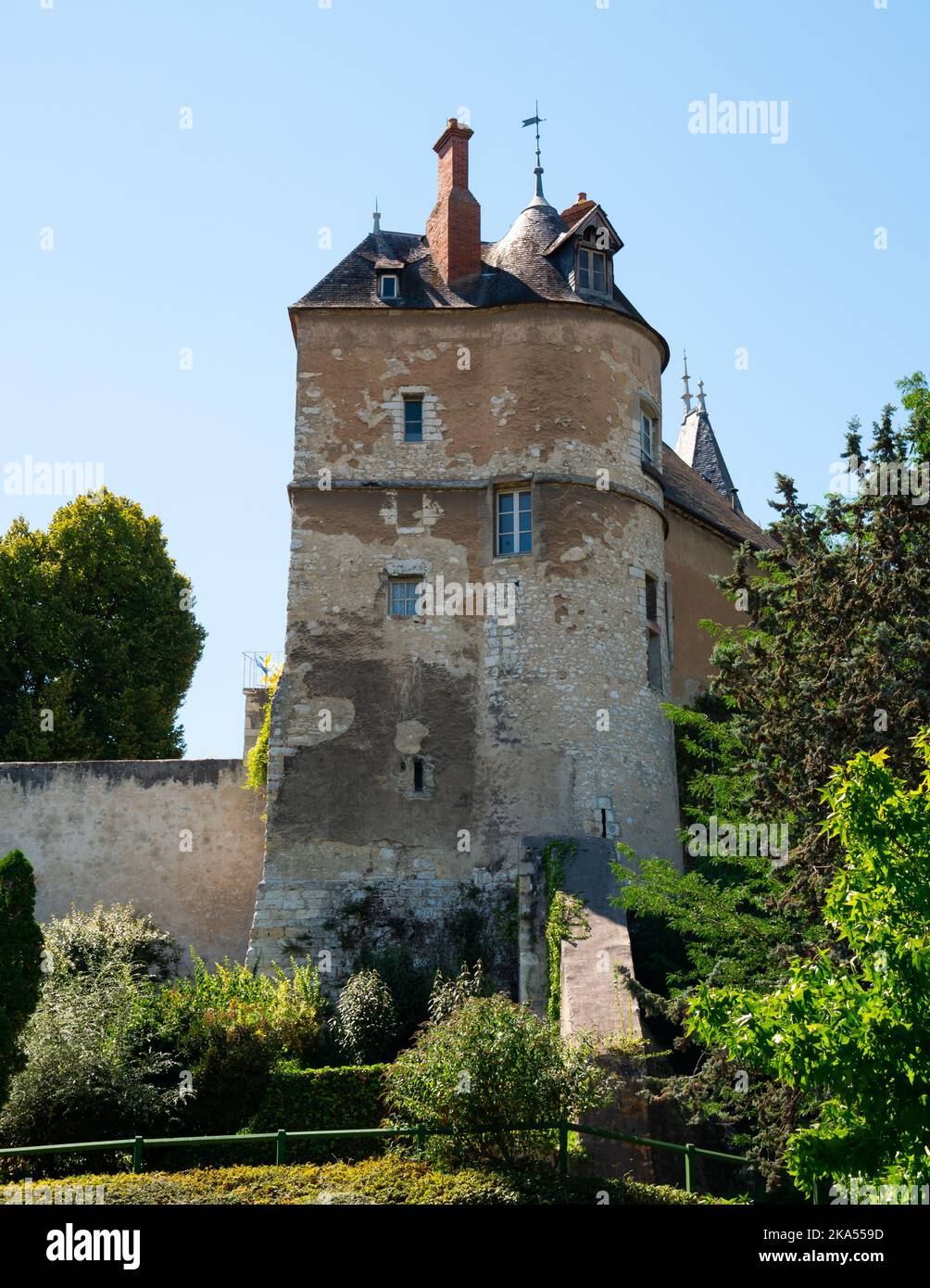 View of the medieval chateau Royal de Montargis Stock Photo - Alamy