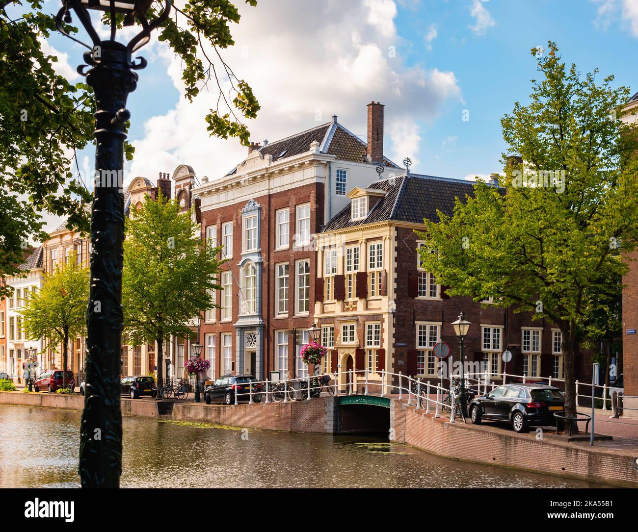 Summer landscape with a view of the city streets of Leiden Stock Photo ...