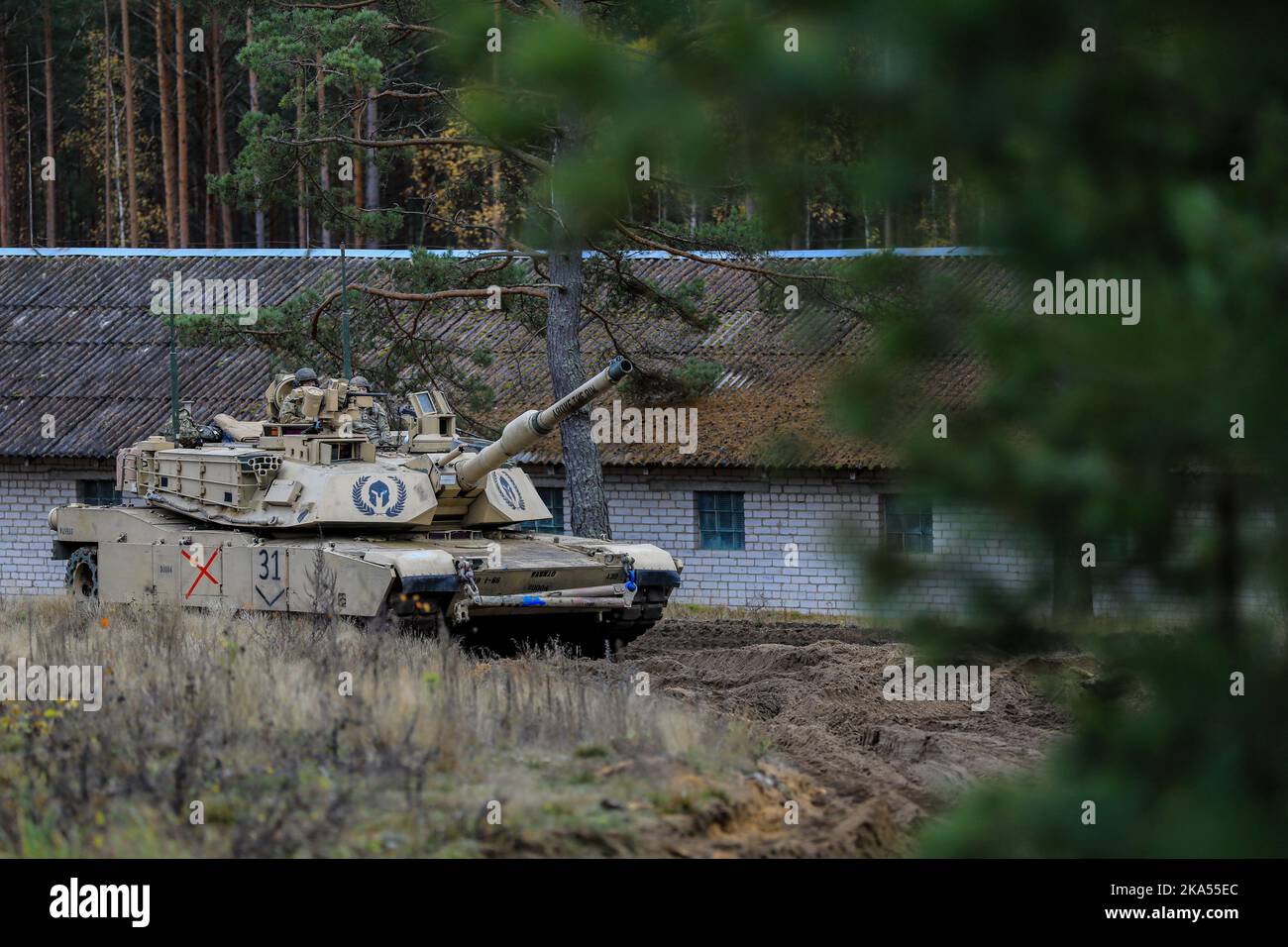 U.S. Soldiers assigned to Ares Company, 1st Battalion, 66th Armor ...