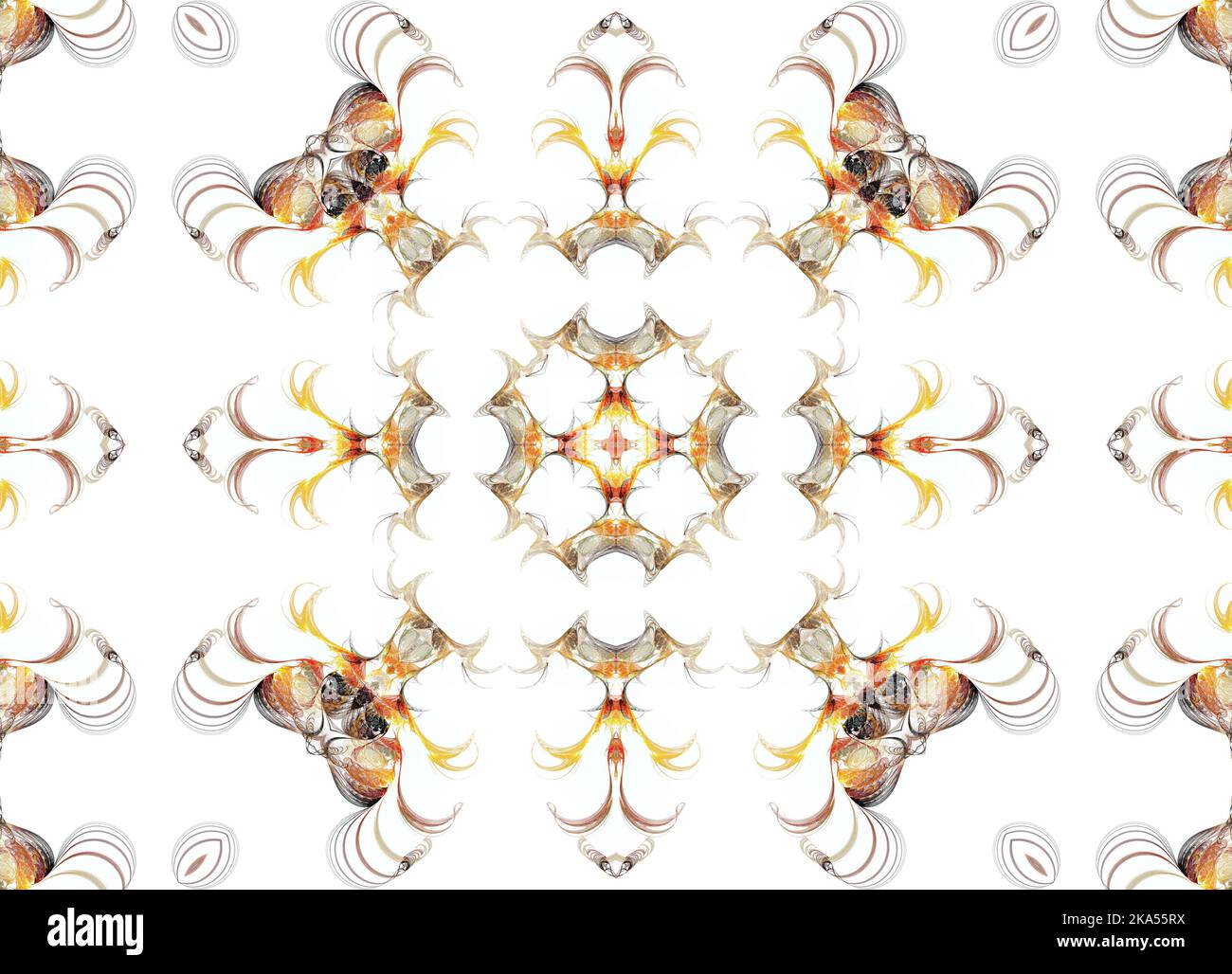 Colourful fractal flame artwork image. abstract art. geometric symmetry ...