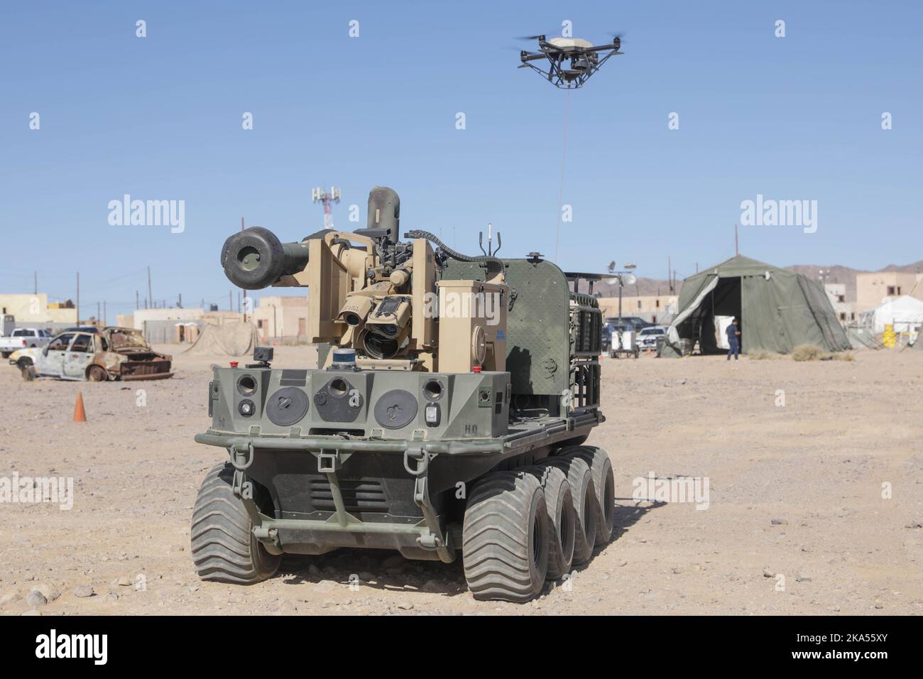 A U.S. Army Origin autonomous weapons system uses a tethered UAS to ...