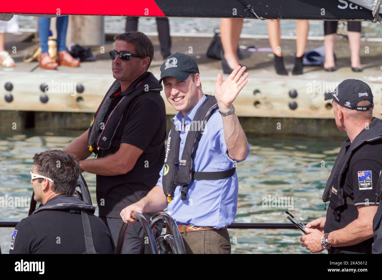 The Duke of Cambridge prepares to go match-race sailing on Americas Cup ...