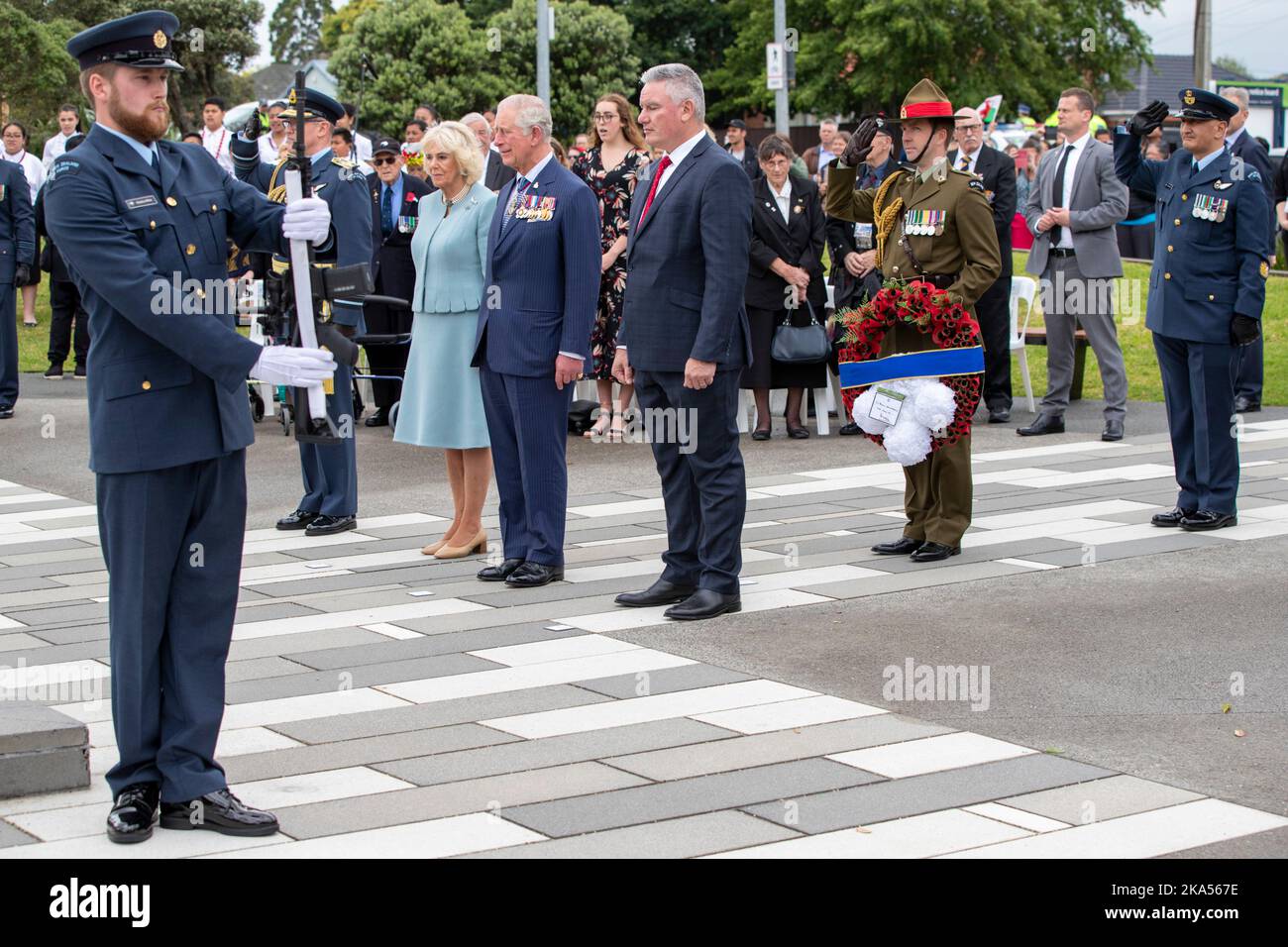 Prince Charles and Camilla, Duchess of Cornwall attend Wreath laying ...