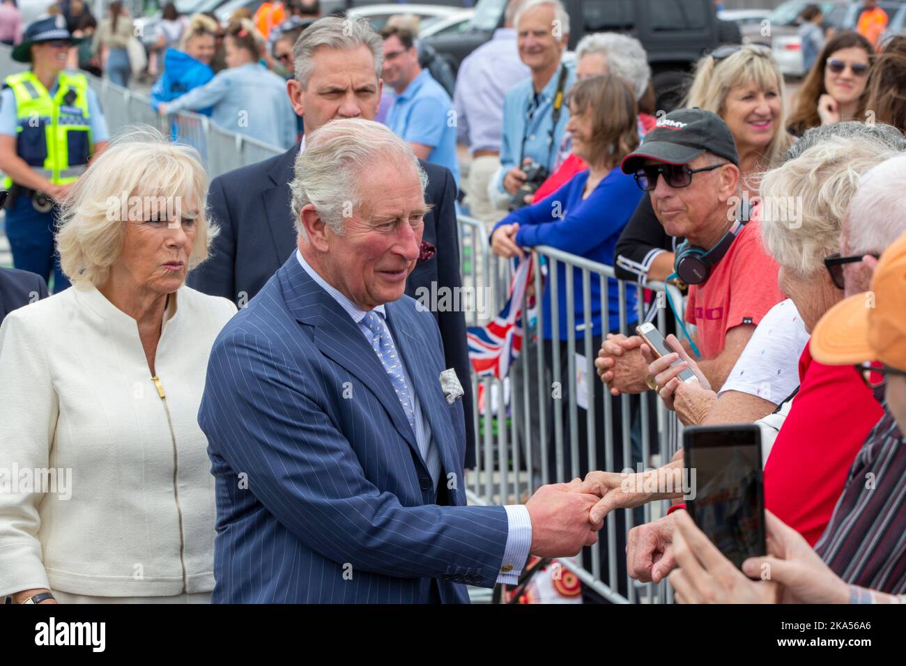 Prince Charles and Camilla, Duchess of Cornwall take part in a public ...
