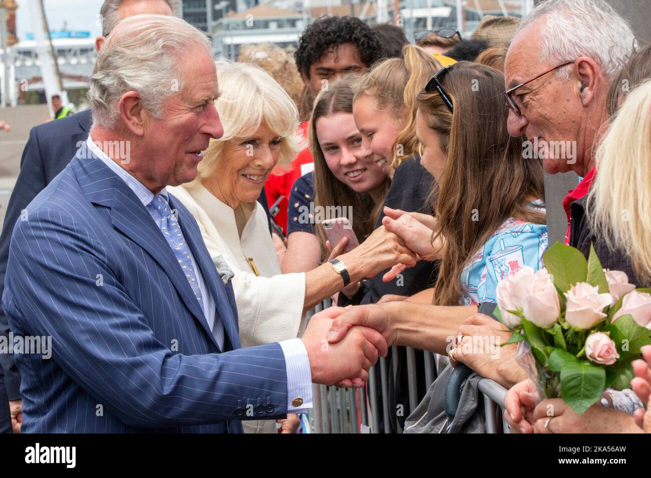 Prince Charles and Camilla, Duchess of Cornwall take part in a public ...