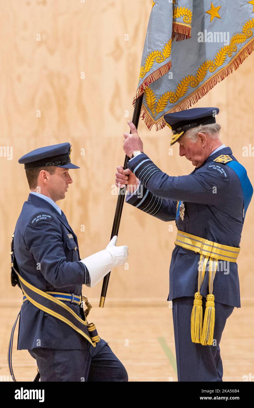Prince Charles presents the colours as he and Camilla, Duchess of ...