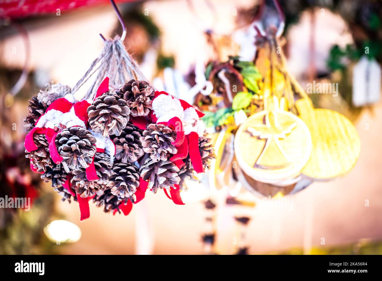 Munich, Germany. Marienplatz Christmas Market decorations, Bavaria ...