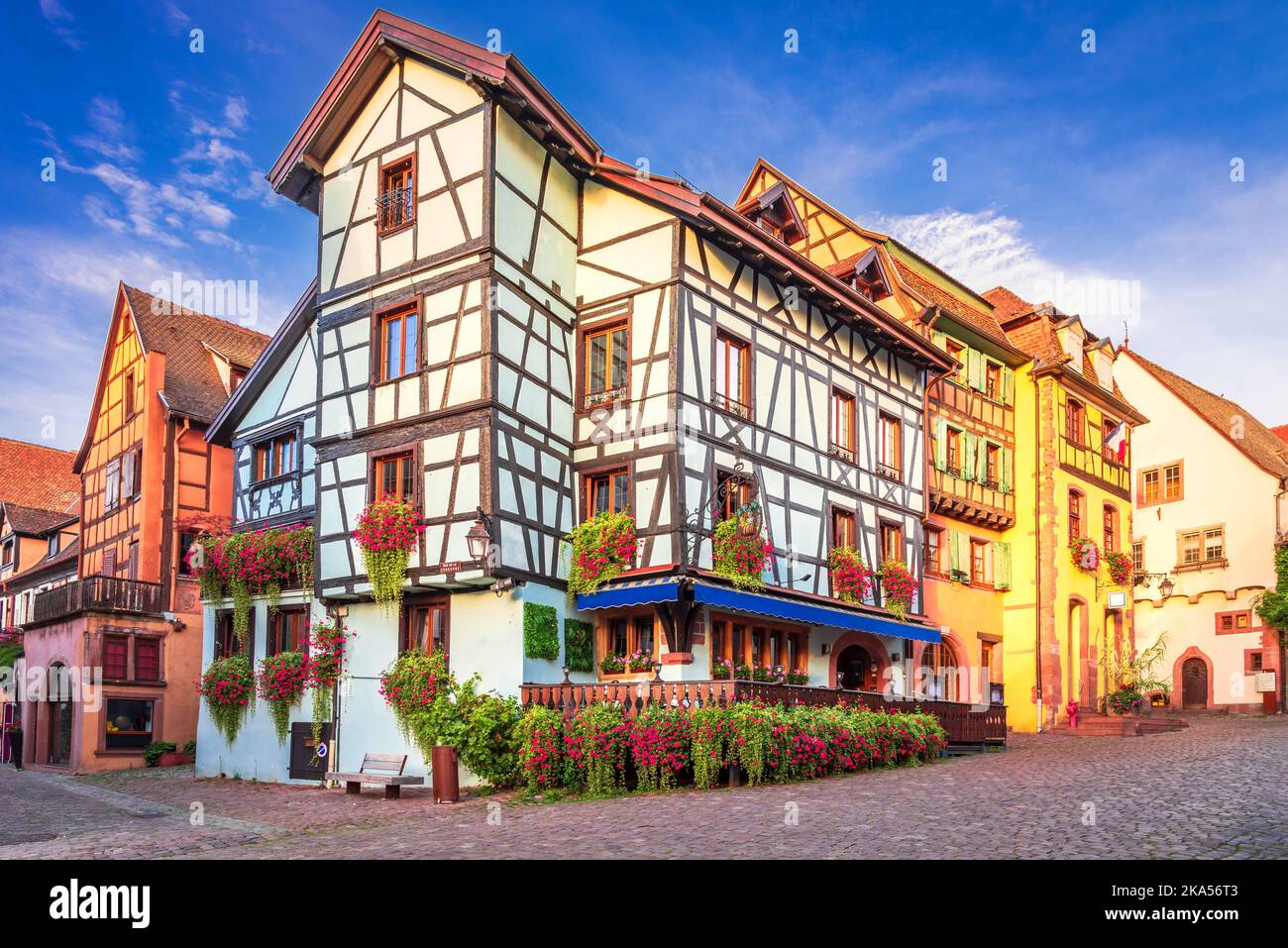 Riquewihr, Alsace. Most beautiful villages of France. Famous vine route ...
