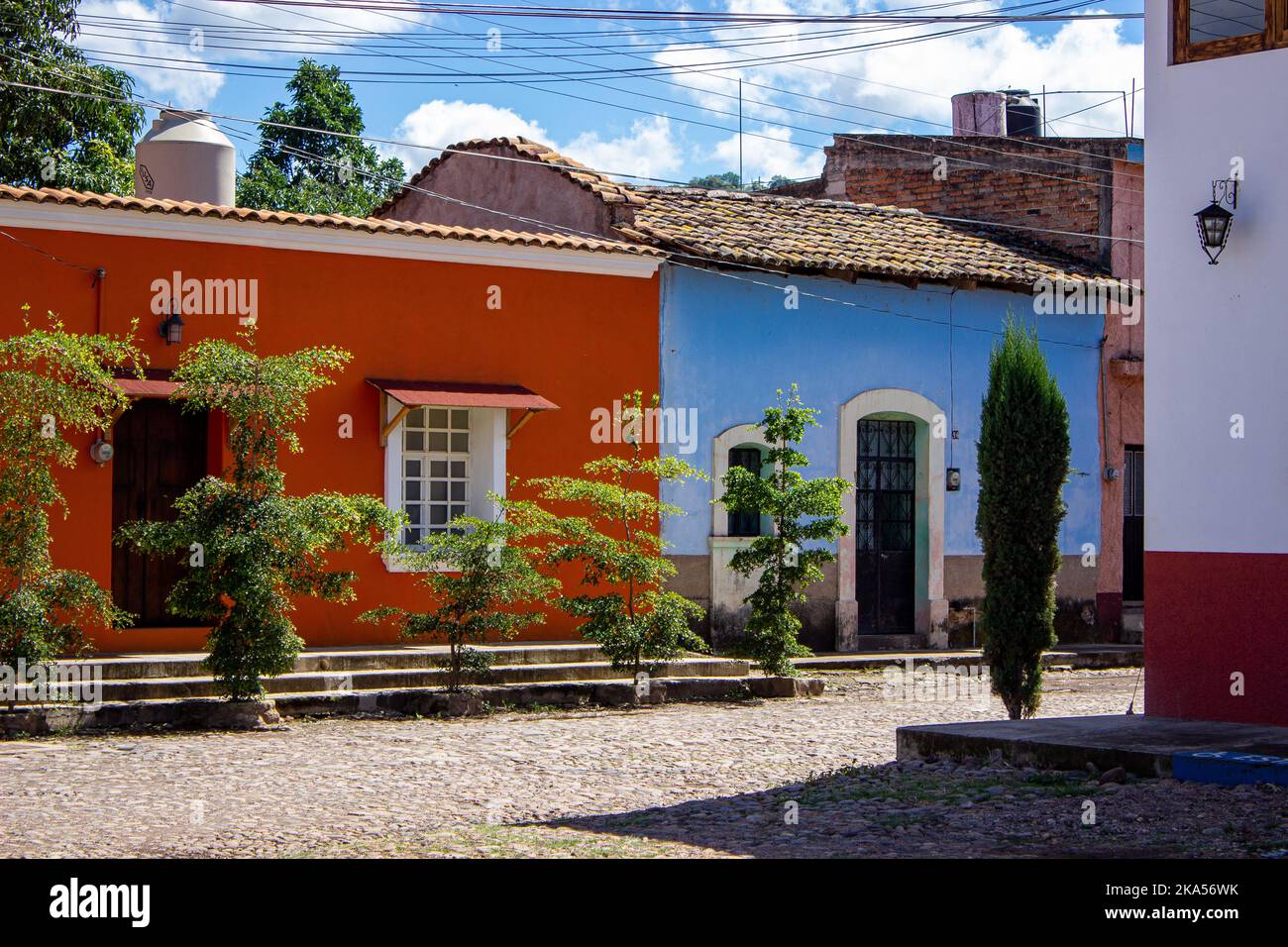 Colorful Buildings in a Village Stock Photo - Alamy