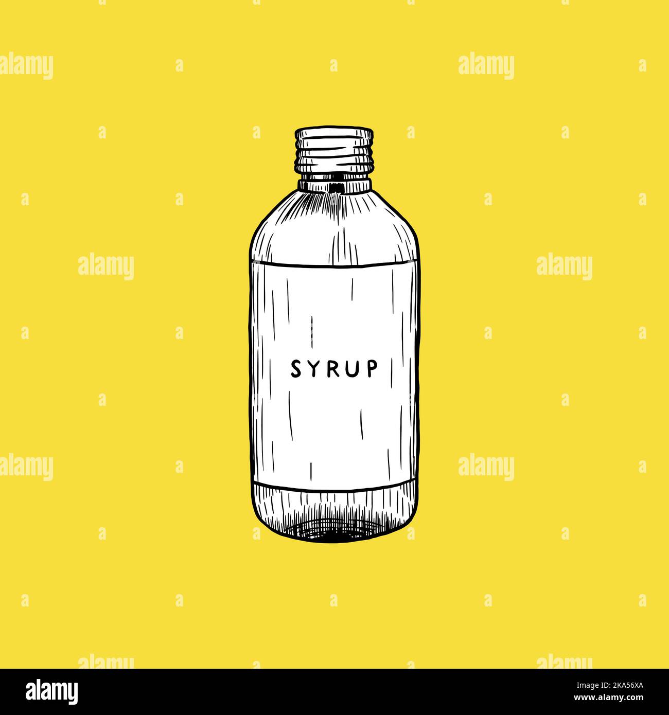 Illustration of Syrup. Hand drawn. - Vector Stock Vector Image & Art ...
