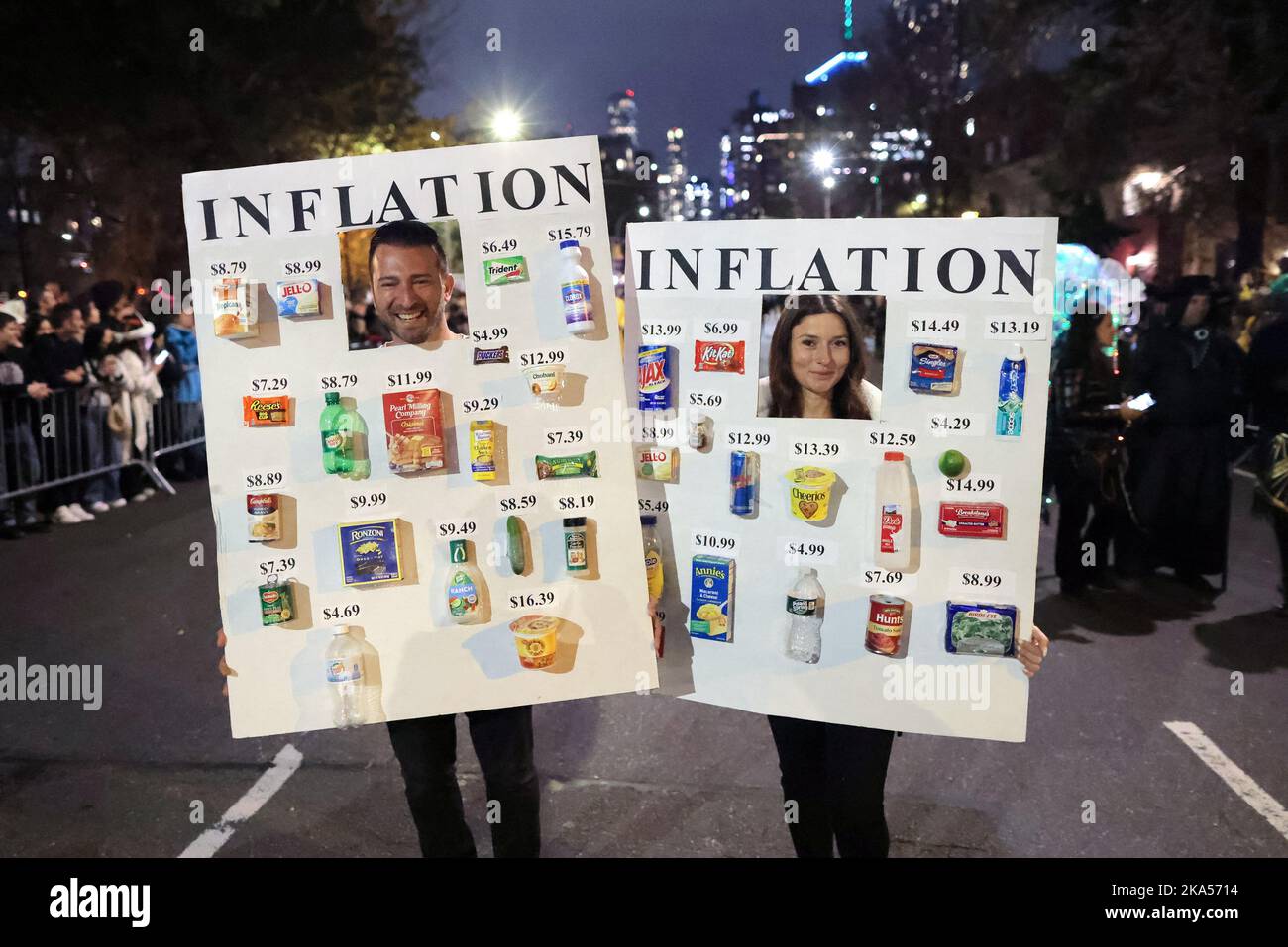 Inflation costume hi-res stock photography and images - Alamy