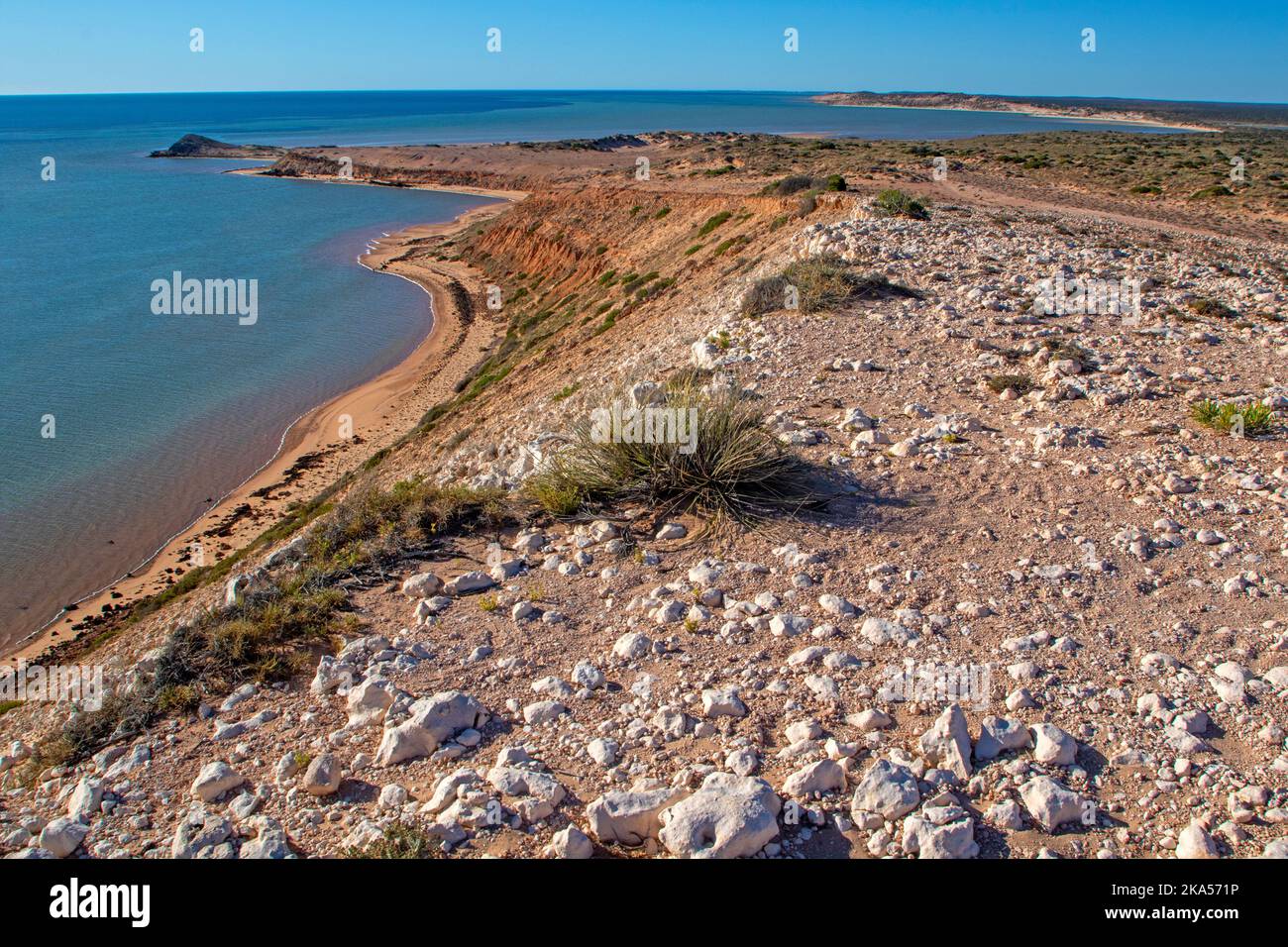 Eagle Bluff, a popular marine wildlife lookout point on Shark Bay Stock ...