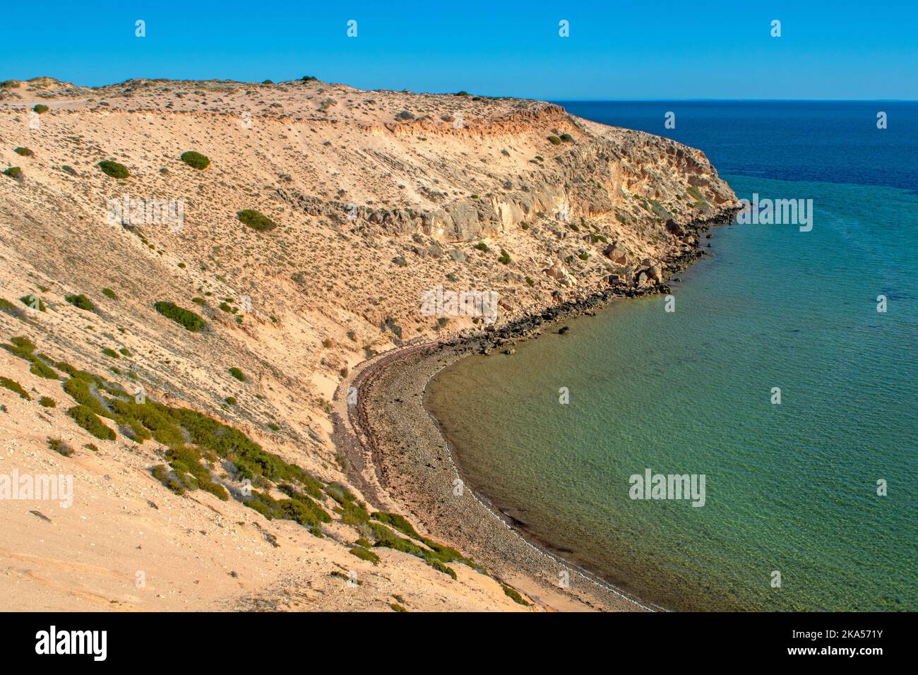 Eagle Bluff, a popular marine wildlife lookout point on Shark Bay Stock ...