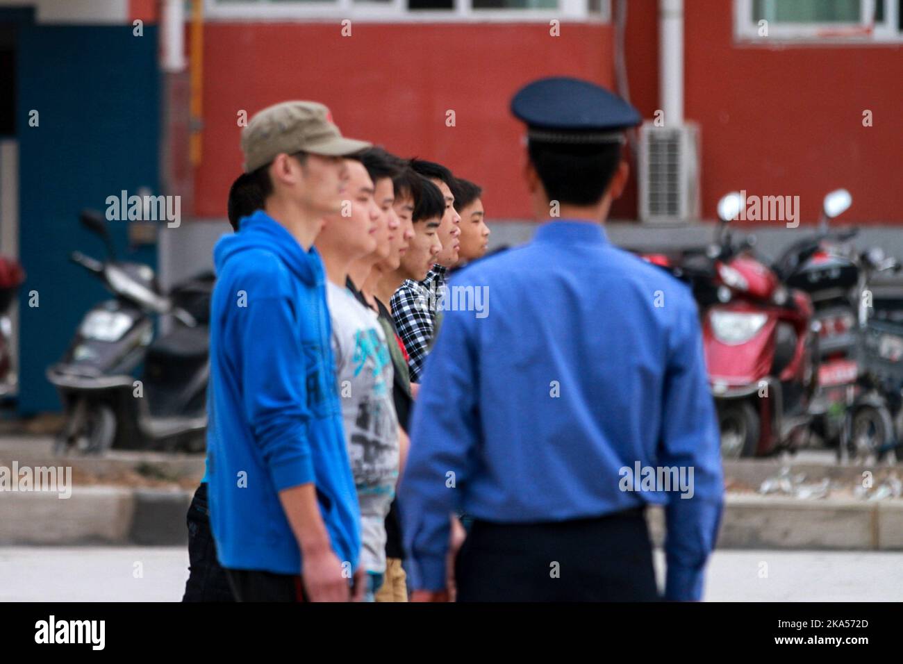 JIYUAN, CHINA - OCTOBER 18, 2012 - (FILE) Newly recruited employees ...