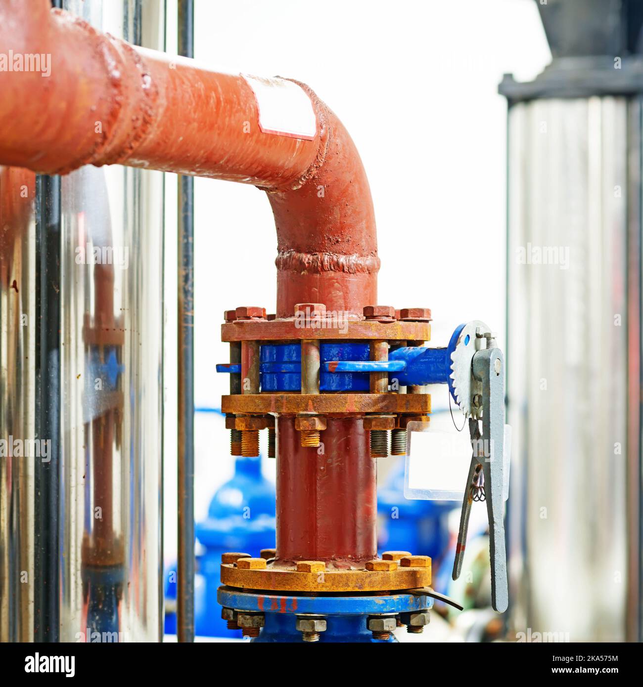 Rusty pipes, through many years Stock Photo - Alamy