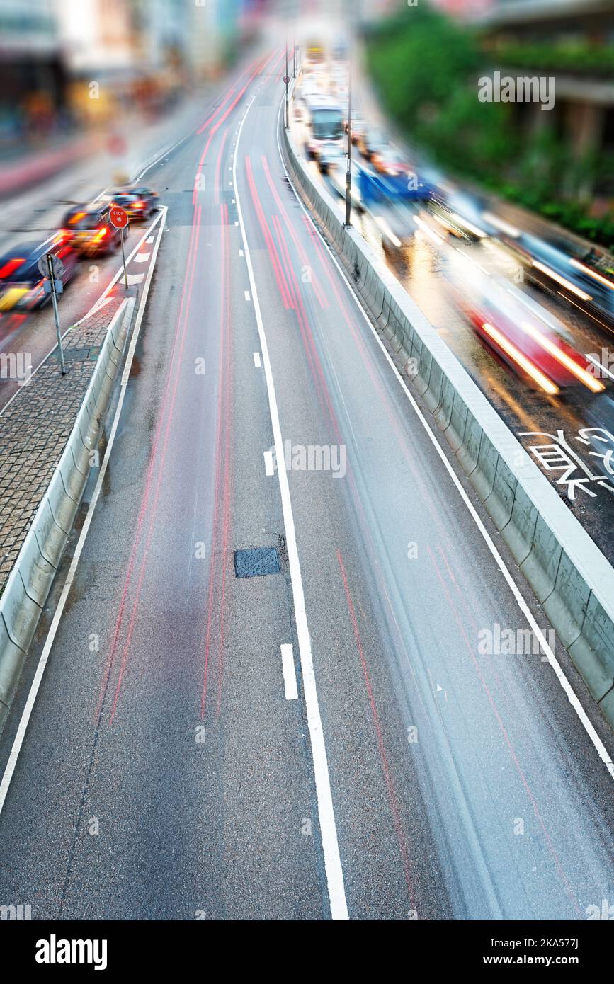 group of cars on the street road at shanghai china Stock Photo - Alamy