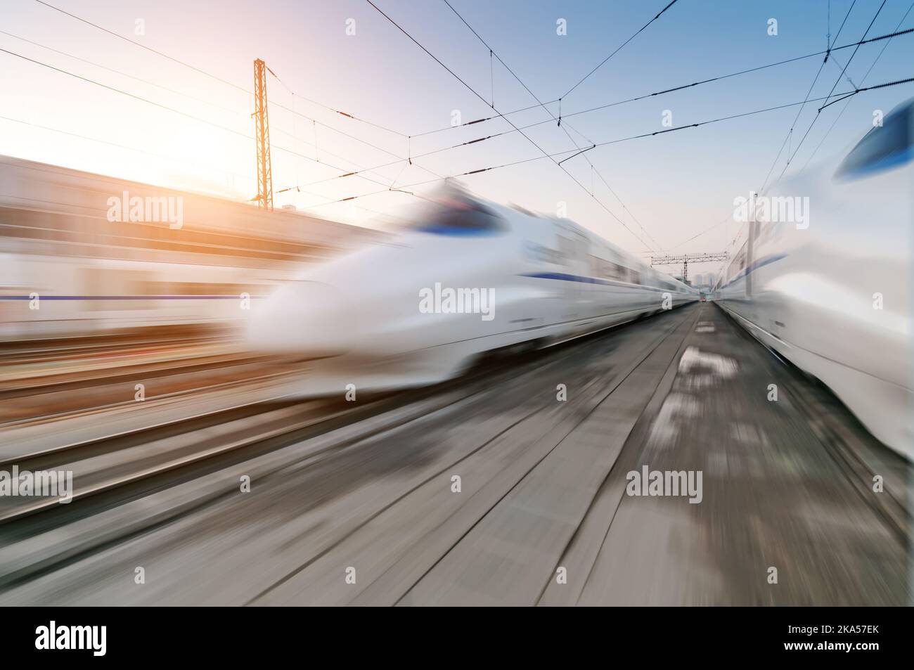 fast moving train Stock Photo - Alamy