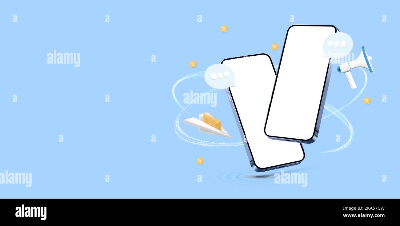 Flat illustration blue bot Stock Vector Images - Alamy