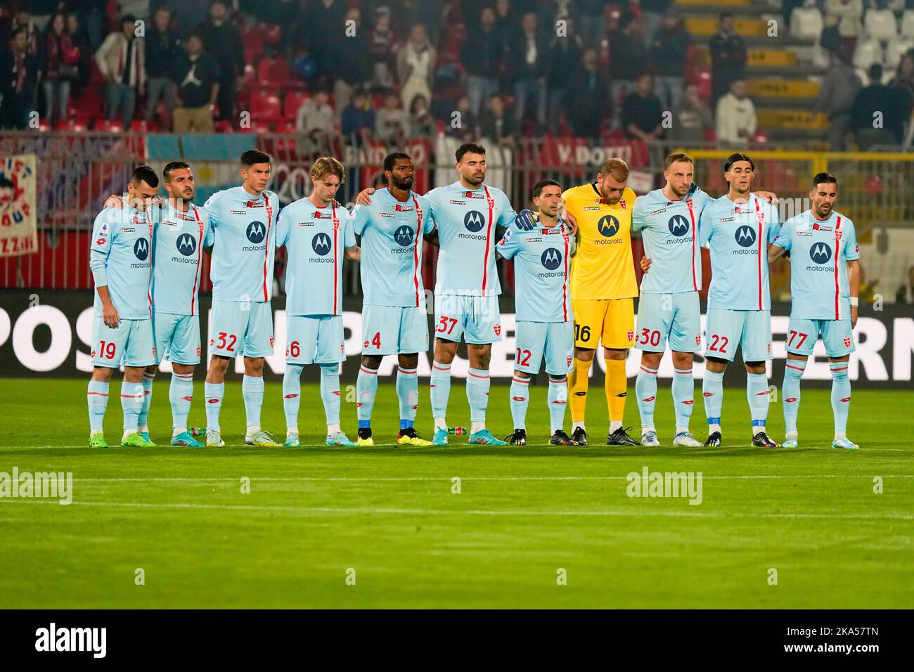 Monza, Italy - October 31, 2022, Team of AC Monza during the Italian ...