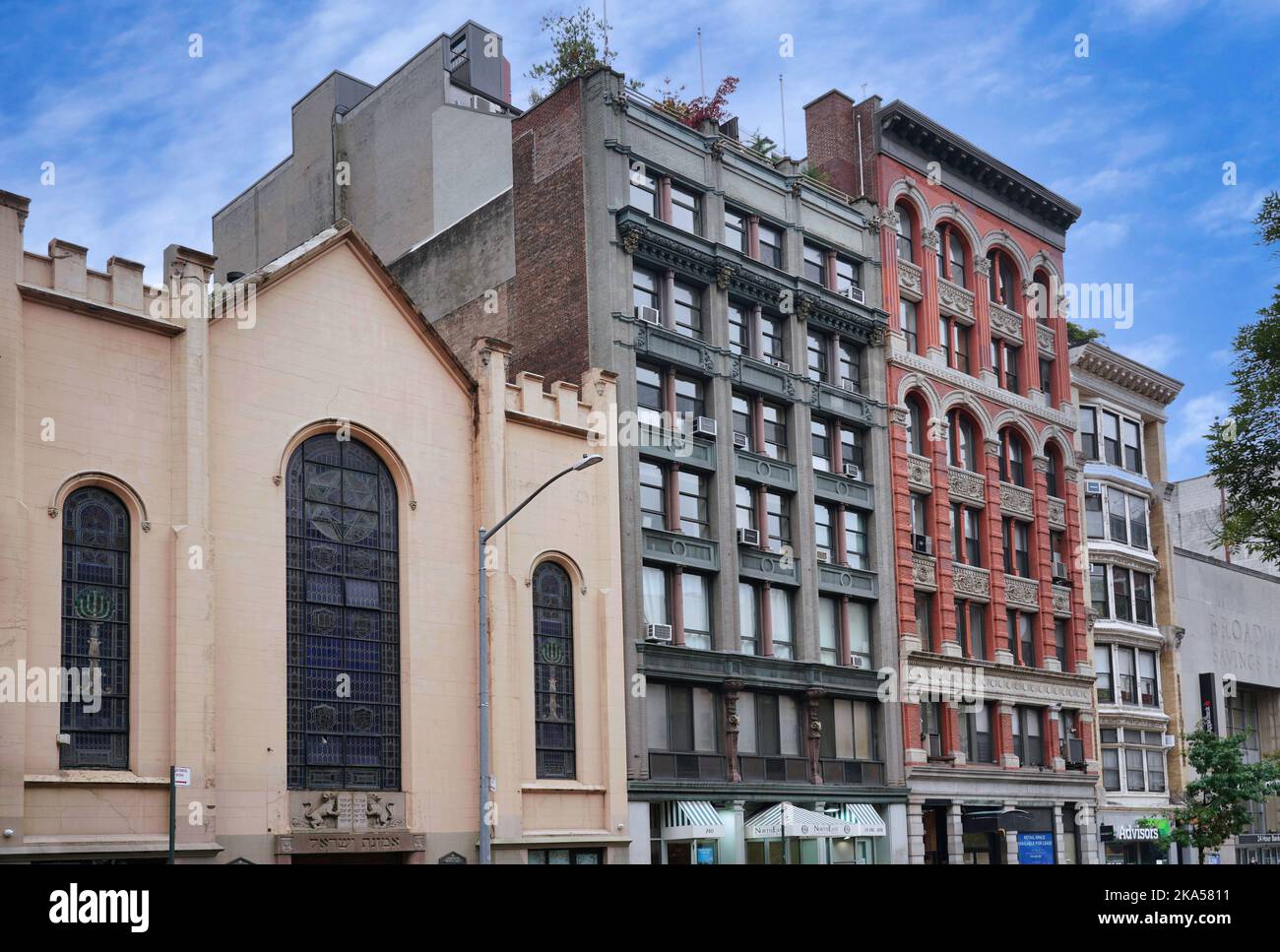 New York, NY - October 2022: Facades of historic 19th century buildings ...