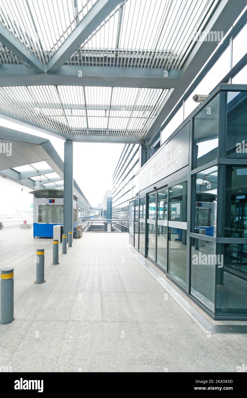 the scene of T3 airport building in beijing china.interior of the ...