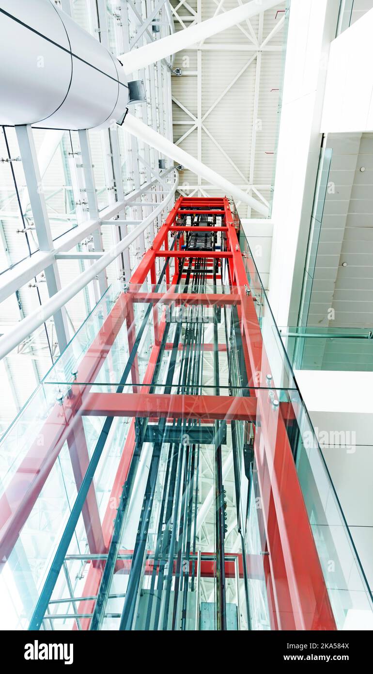 The interior of a modern building with an elevator Stock Photo - Alamy