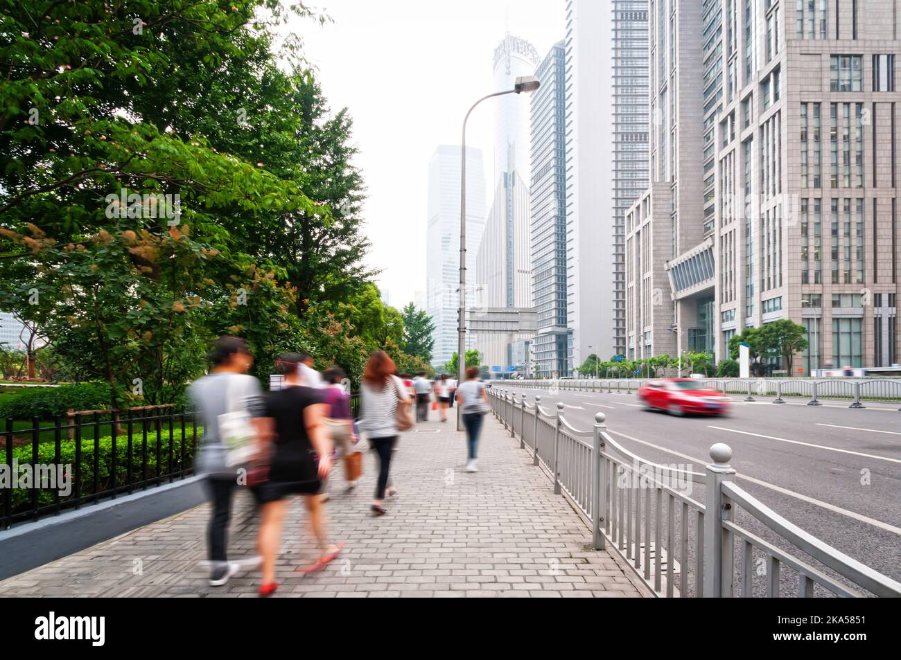 passenger walking on the walkway at shanghai china Stock Photo - Alamy