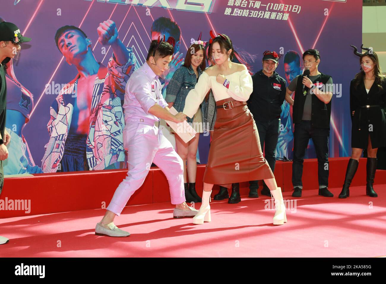 Hong Kong actress and model Natalie Tong Sze-wing and Hong Kong actor ...