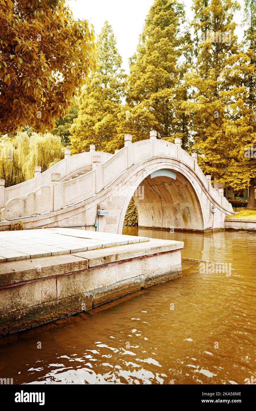 Old park bridge Stock Photo - Alamy