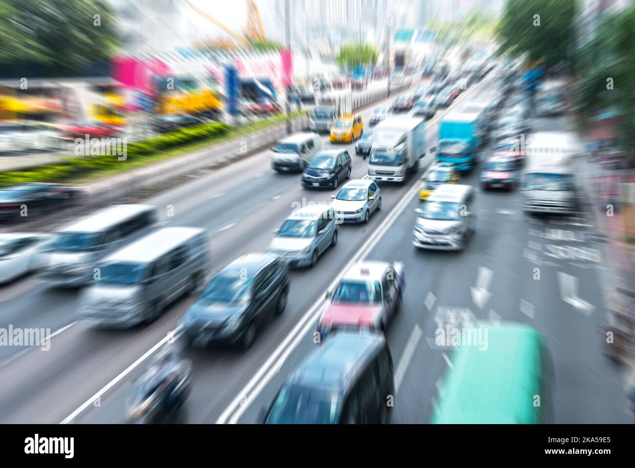 group of cars on the street road at shanghai china Stock Photo - Alamy