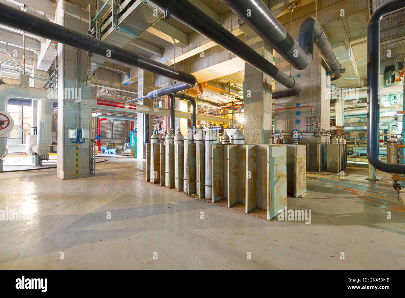 Internal structure of large thermal power plant Stock Photo - Alamy