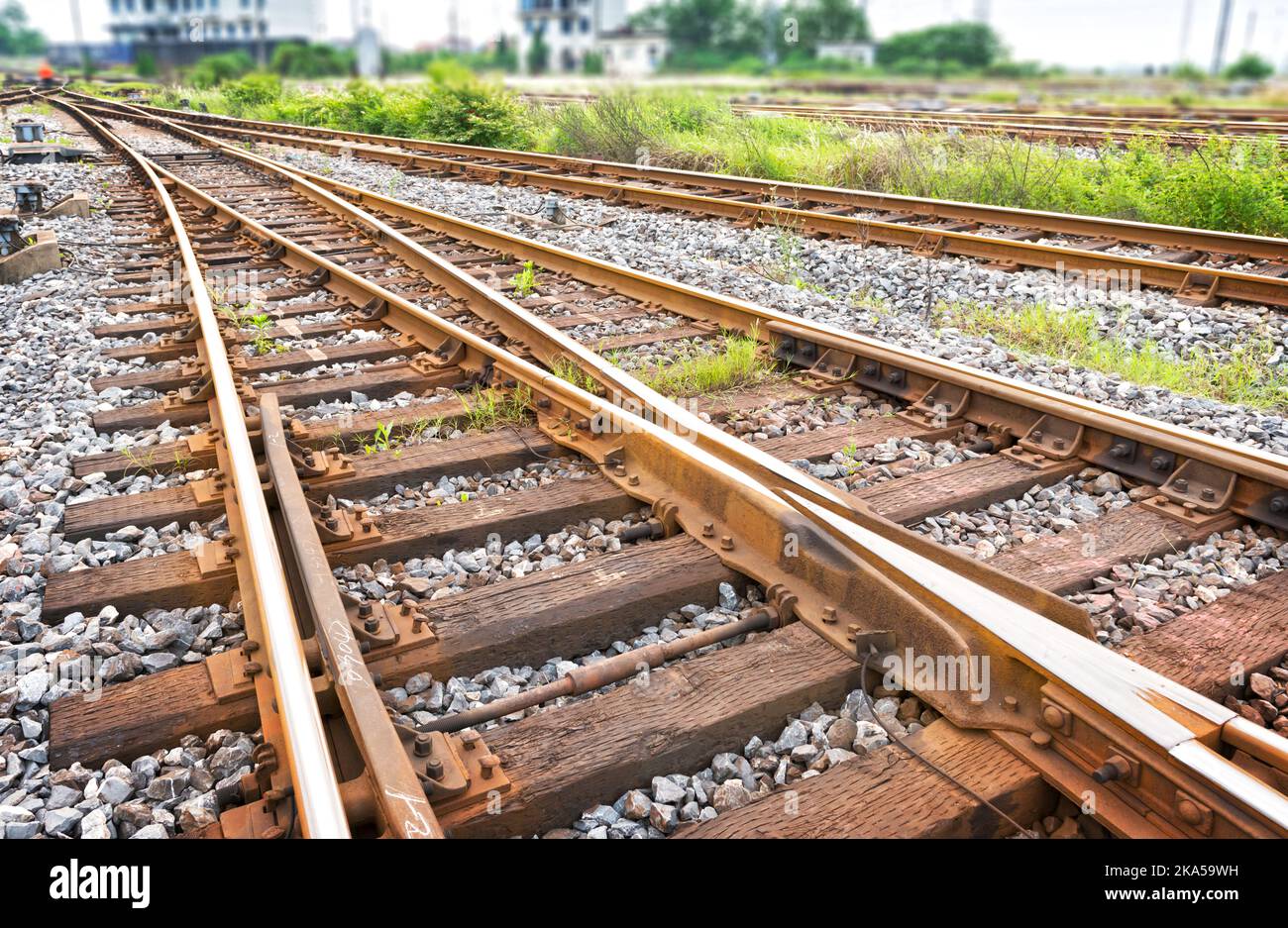 The way forward railway Stock Photo - Alamy
