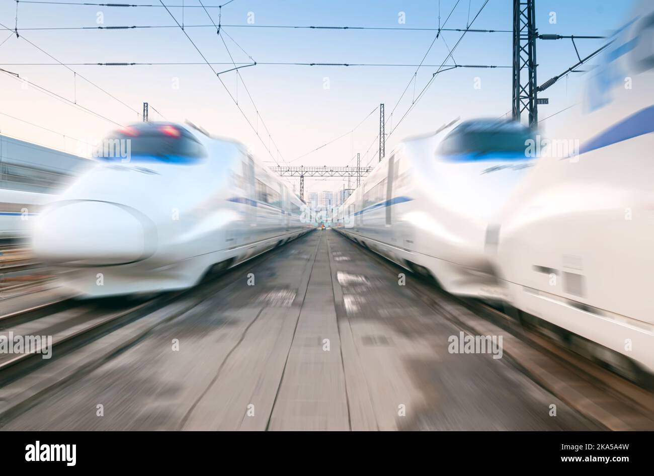 fast moving train Stock Photo - Alamy