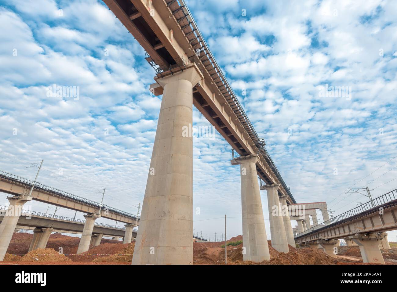 High overpass on the sky background Stock Photo - Alamy