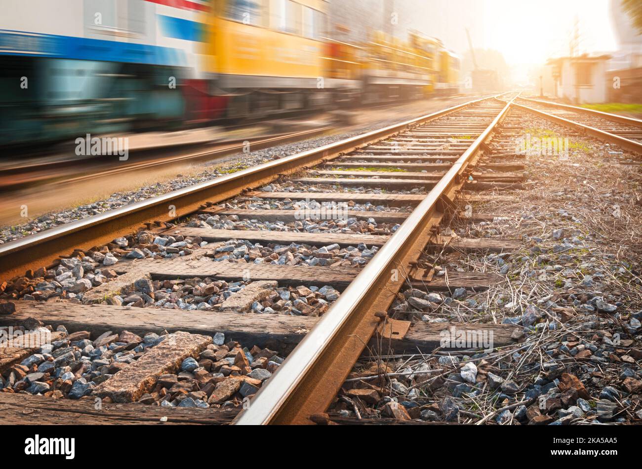 The way forward railway Stock Photo - Alamy