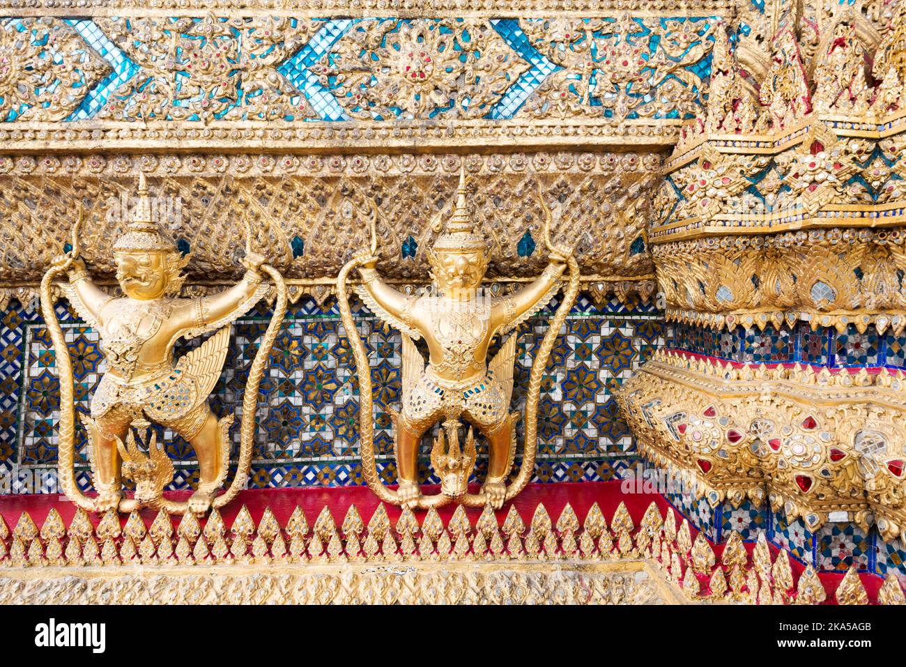 Ancient Decoration At Wat Prakaew Stock Photo - Alamy