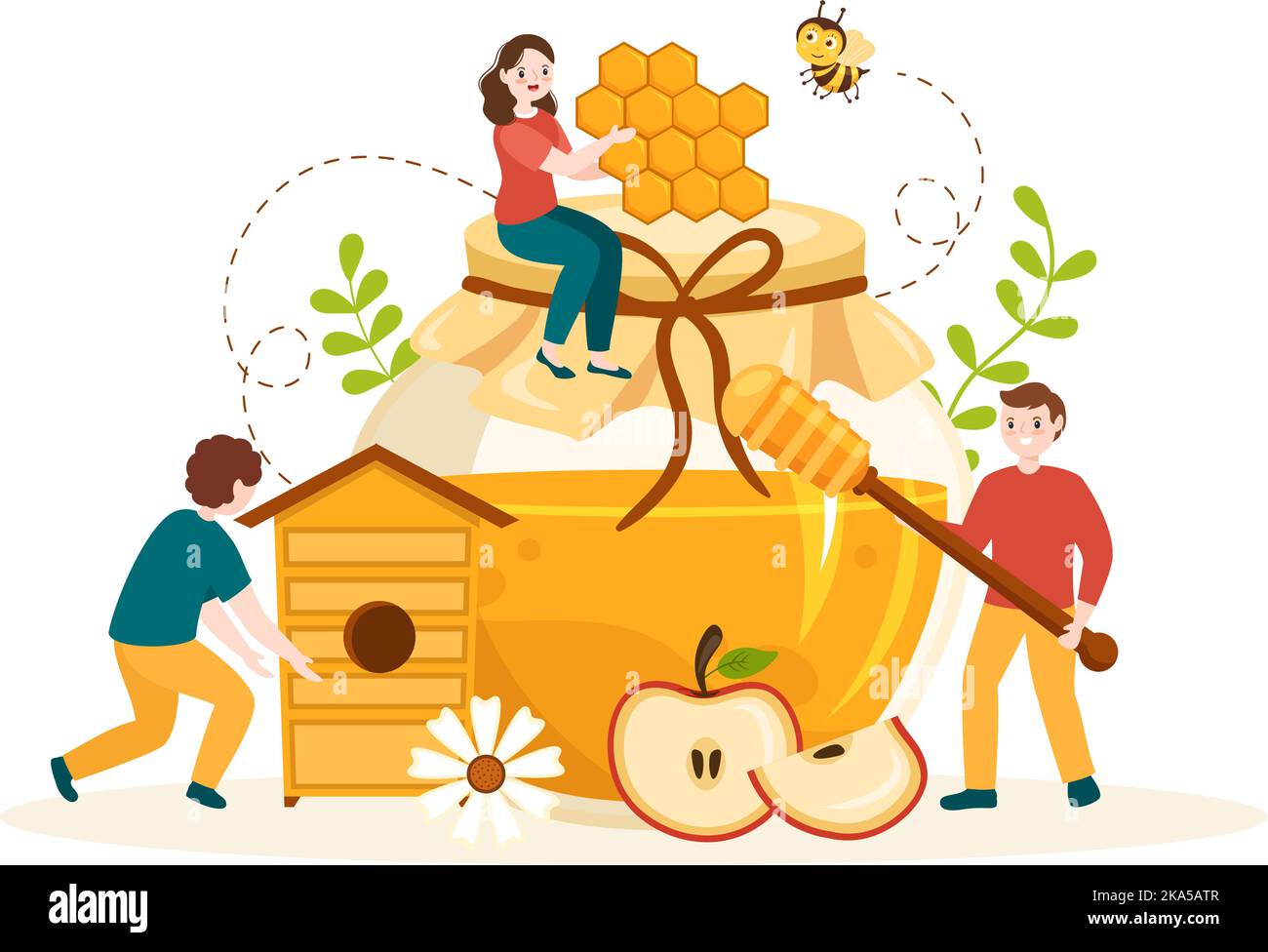 Honey Shop with a Natural Useful Product Jar, Bee or Honeycombs to be ...