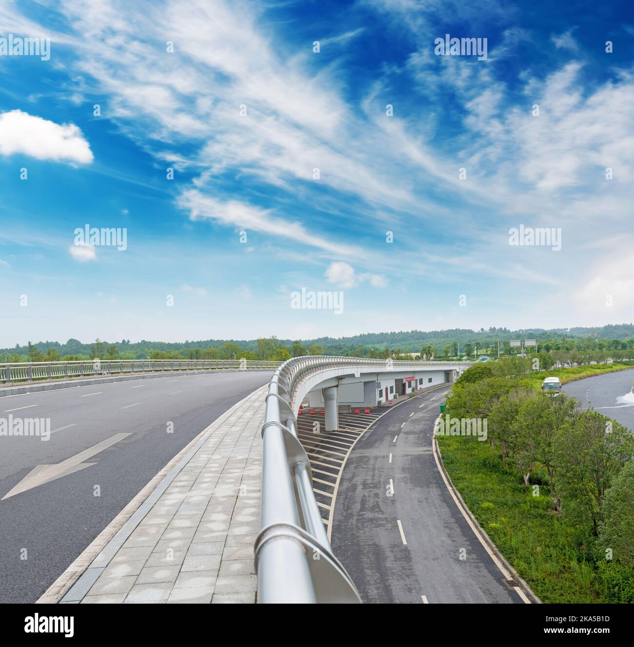 concrete road curve of viaduct in shanghai china outdoor Stock Photo ...