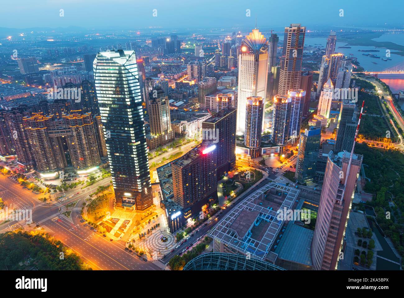 Aerial view of chinese city Stock Photo - Alamy