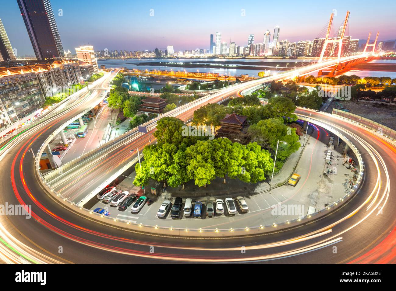 Shanghai cityscape aerial view interchange hi-res stock photography and ...
