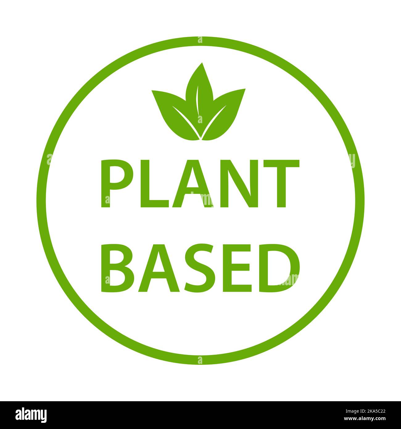 Plant based icon vector healthy food symbol vegan badge, vegetarian ...