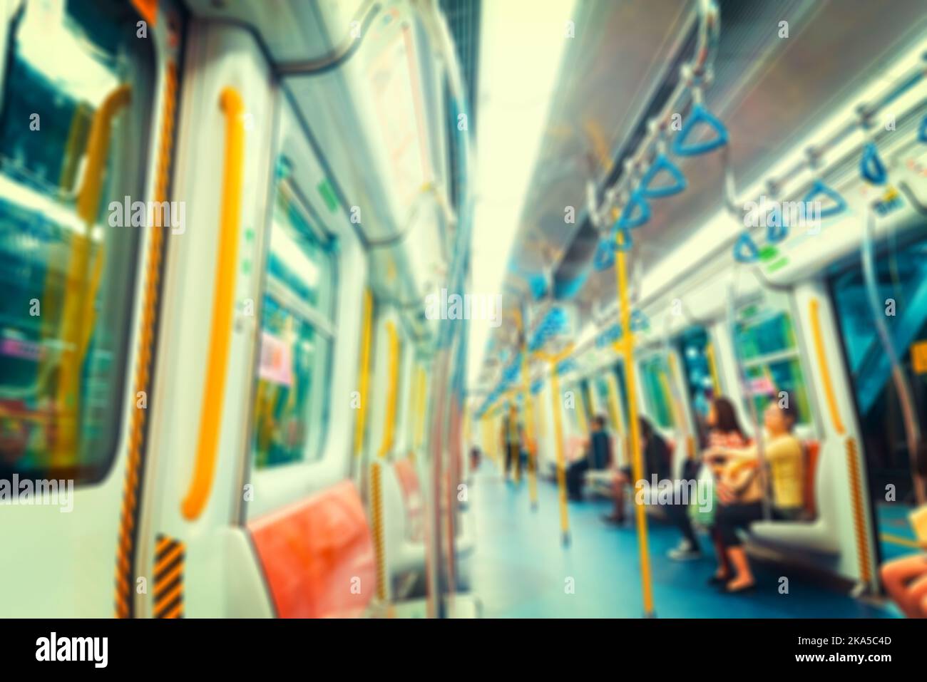 Blurred abstract background in vintage style of people commuting on ...