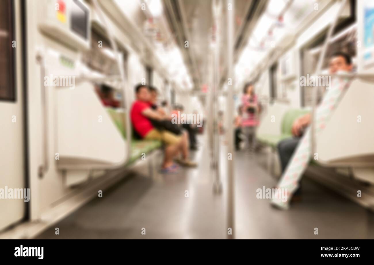 Blurred abstract background in vintage style of people commuting on ...