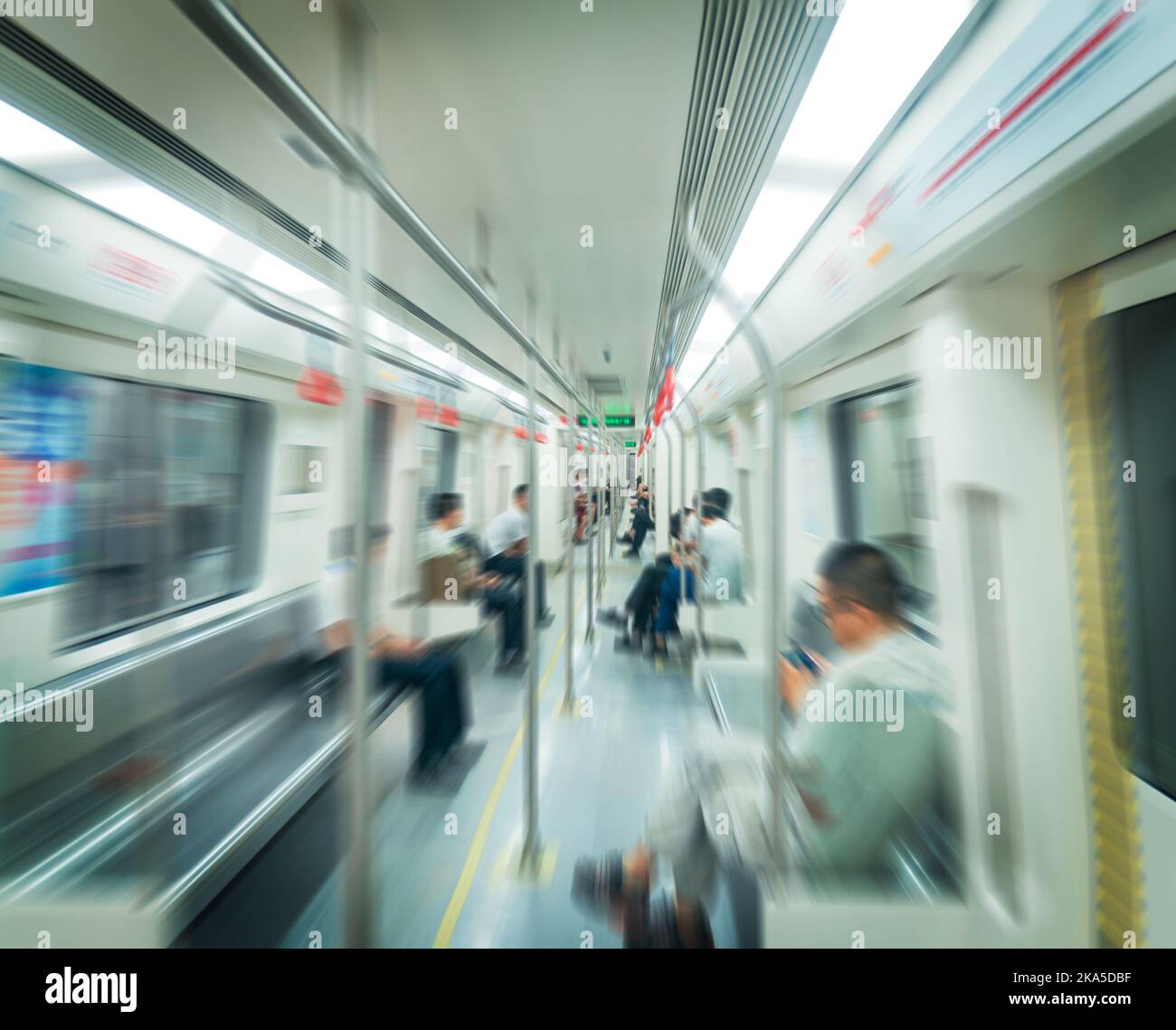 People in subway train Stock Photo - Alamy